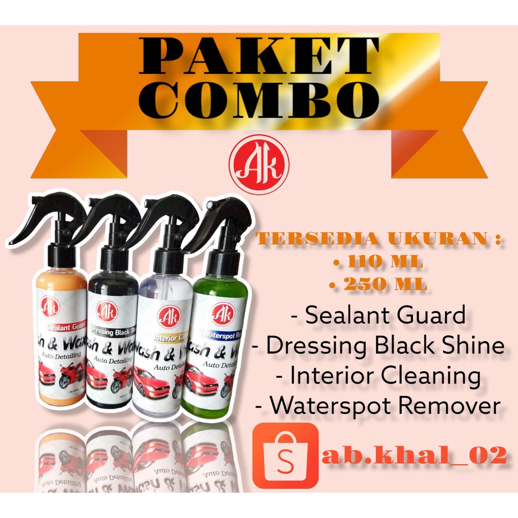 Jual PAKET COMBO SEALANT GUARD DRESSING PREMIUM BLACK SHINE INTERIOR ...