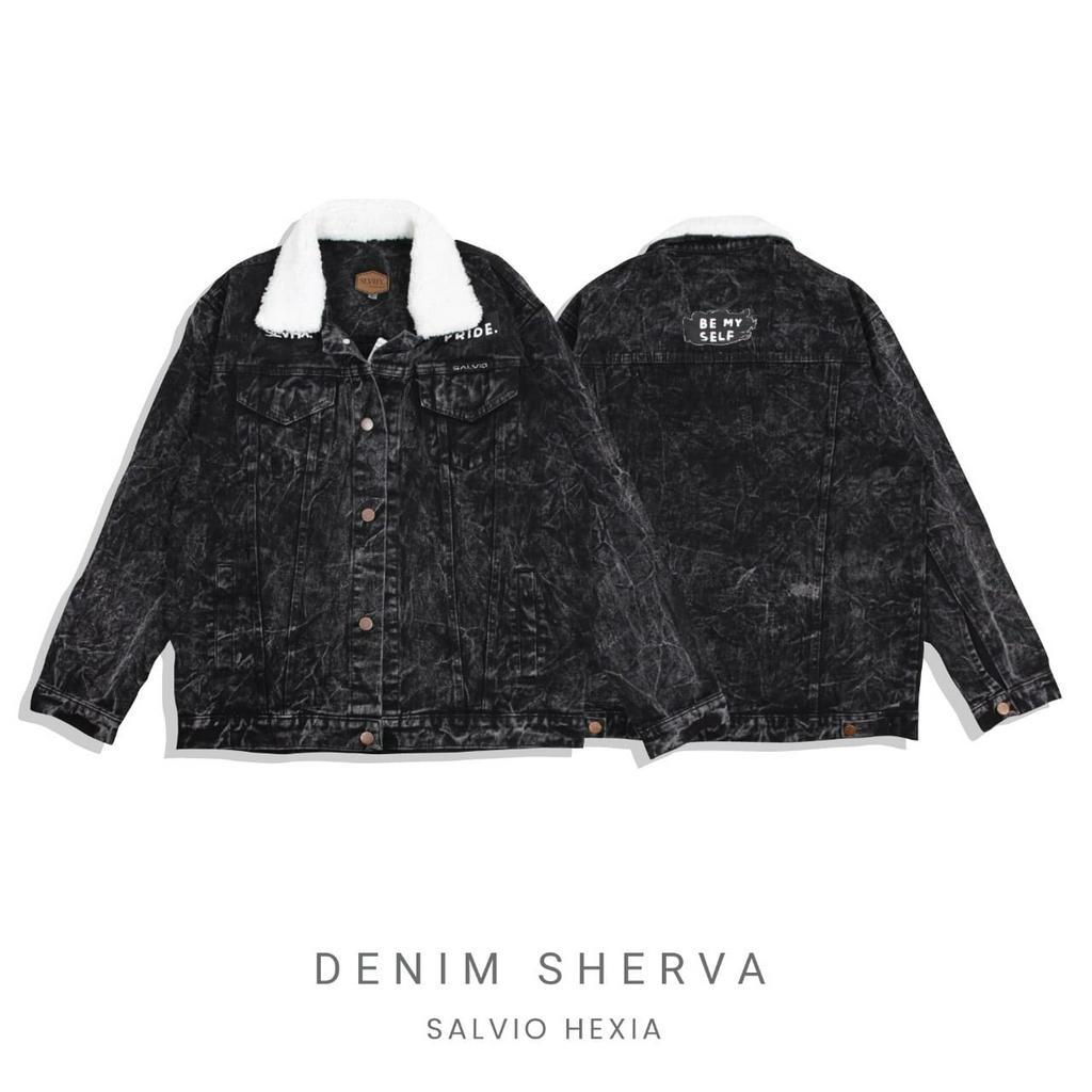 Jual Salvio Hexia Jeans Sherpa Jacket | Shopee Indonesia