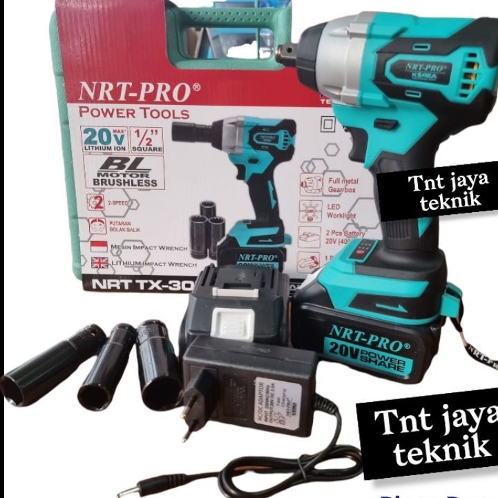 Jual BOR CORDLESS IMPACT WRENCH BRUSHLESS NRT PRO TX30 DC / NRT PRO TX ...