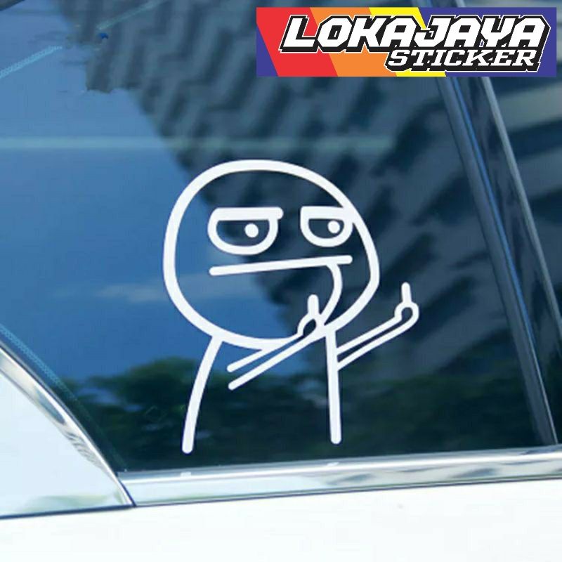 Jual 0Stiker Kartun JDM Lucu Jari Tengah Middle Finger Stiker Pucek ...