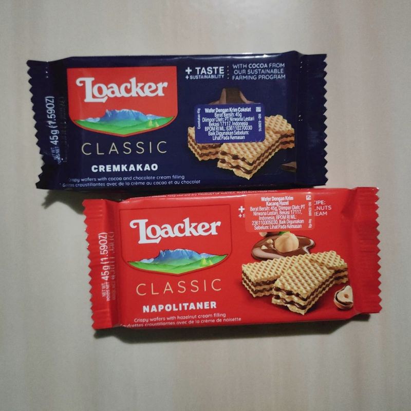 Jual Loacker clasic Napolitaner / cremakakao 45 gram | Shopee Indonesia