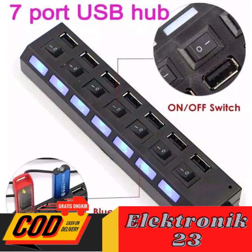 Jual USB HUB 4 Port / USB Hub 7 Port - Hiqh Speed | Shopee Indonesia