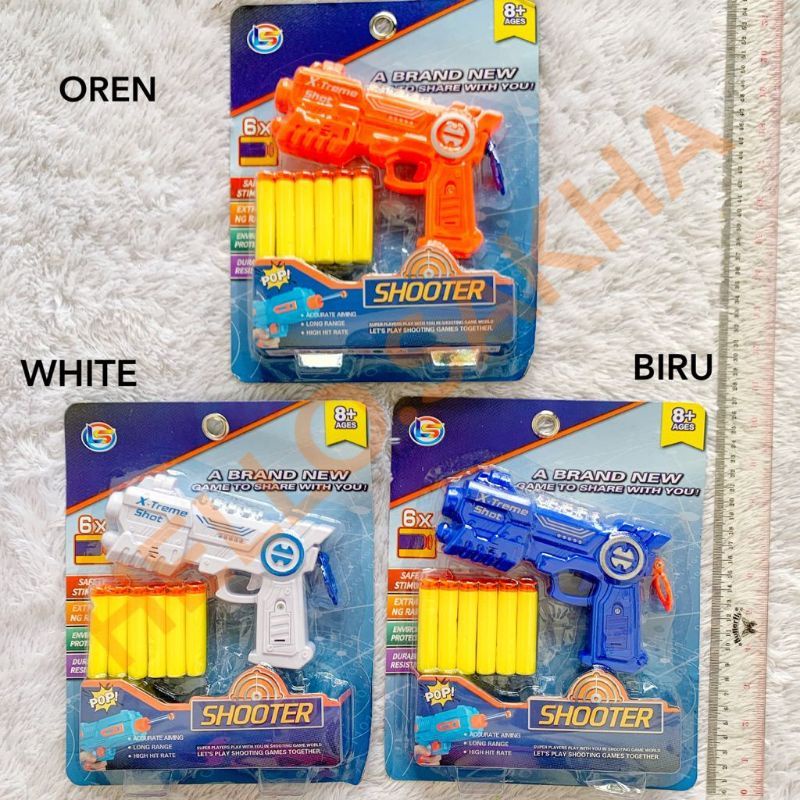 Jual MAINAN PISTOL SOFT GUN DENGAN PELURU BUSA MURAH | Shopee Indonesia