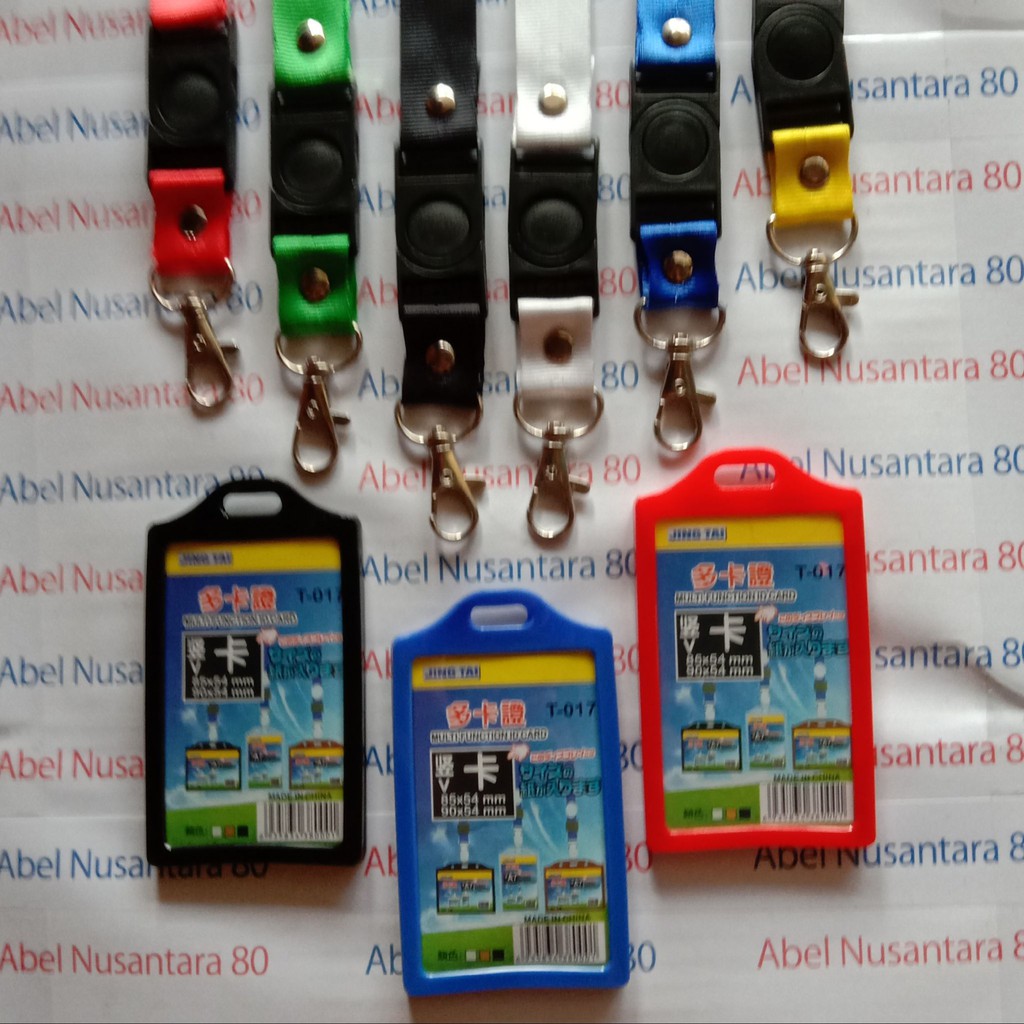 Jual Paket Casing ID Card Karet 2 Sisi T-017 dengan Tali Kait 2cm ...
