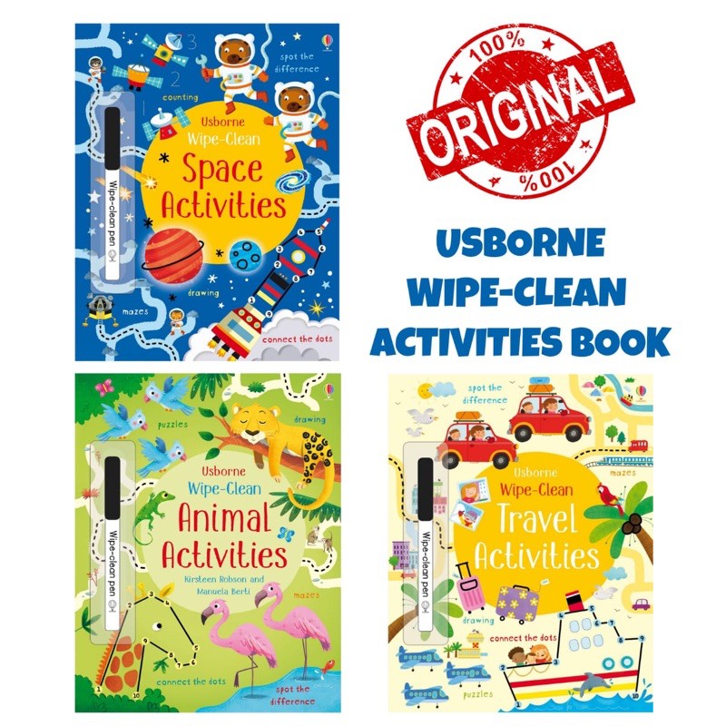 Jual Usborne wipe clean activities original books | Shopee Indonesia