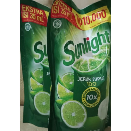 Jual Sunlight cuci piring jeruk nipis 435ml x 2 pcs | Shopee Indonesia