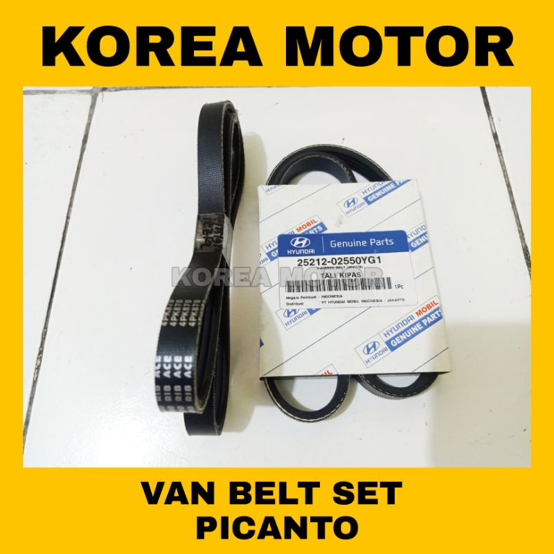 Jual Fan belt Vbelt set Kia Picanto Lama Van Tali Kipas | Shopee Indonesia