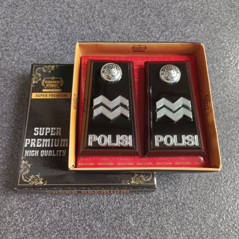 Jual PANGKAT AIPTU PDH POLRI POLISI FULL AKRILIK LIS COKLAT SUPER ...
