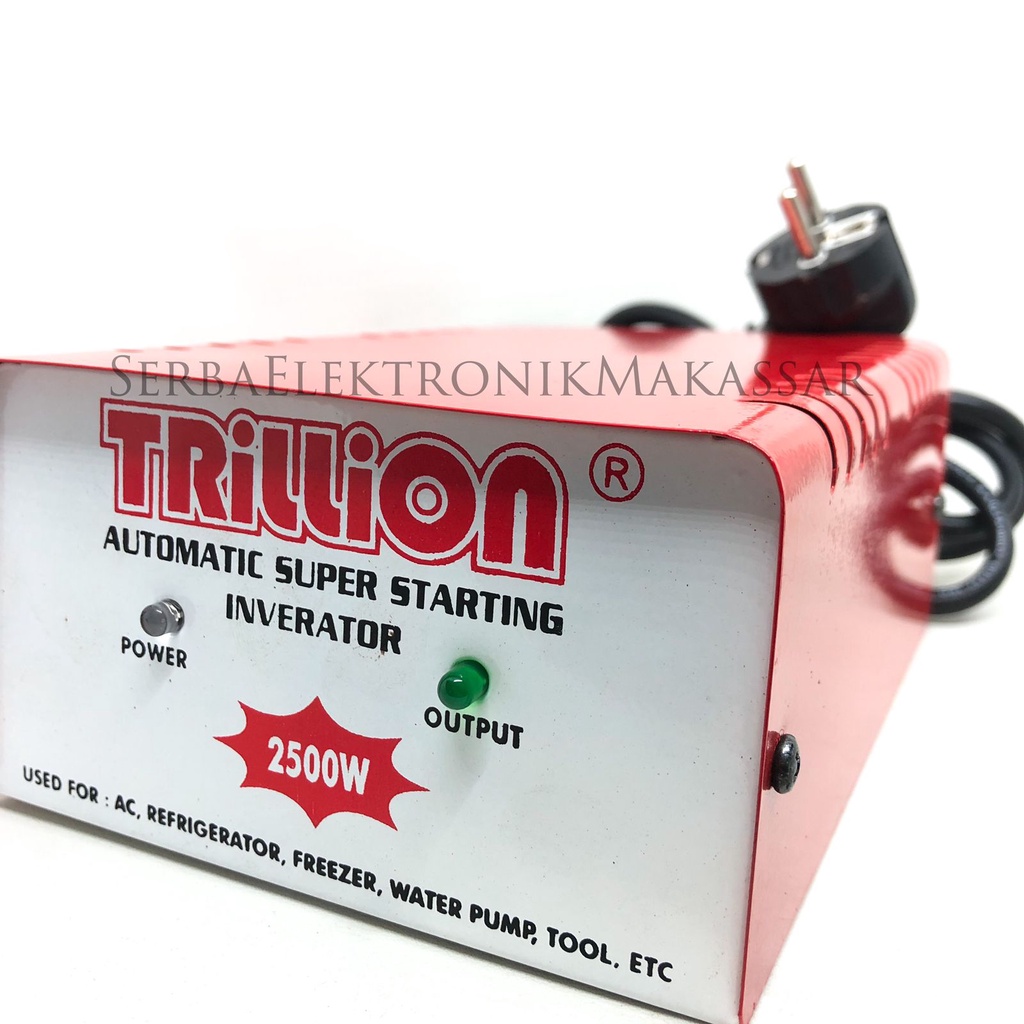 Jual Inverator Soft Start Anti Jeglek Trillion 2500Watt | Shopee Indonesia