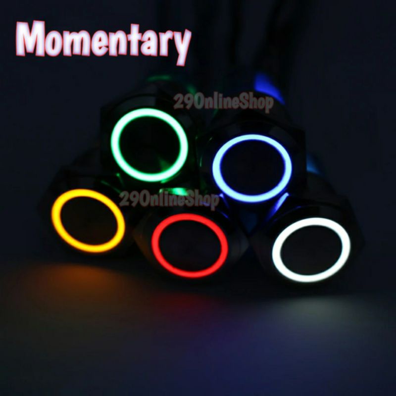 Jual push button momentary logo polos switch on off reset tombol ...
