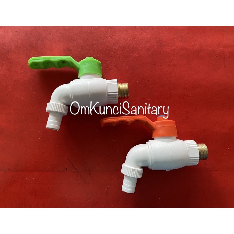 Jual Kran Tembok Kran Taman Kran Air Plastik PVC Jumbo Drat Kuningan ...