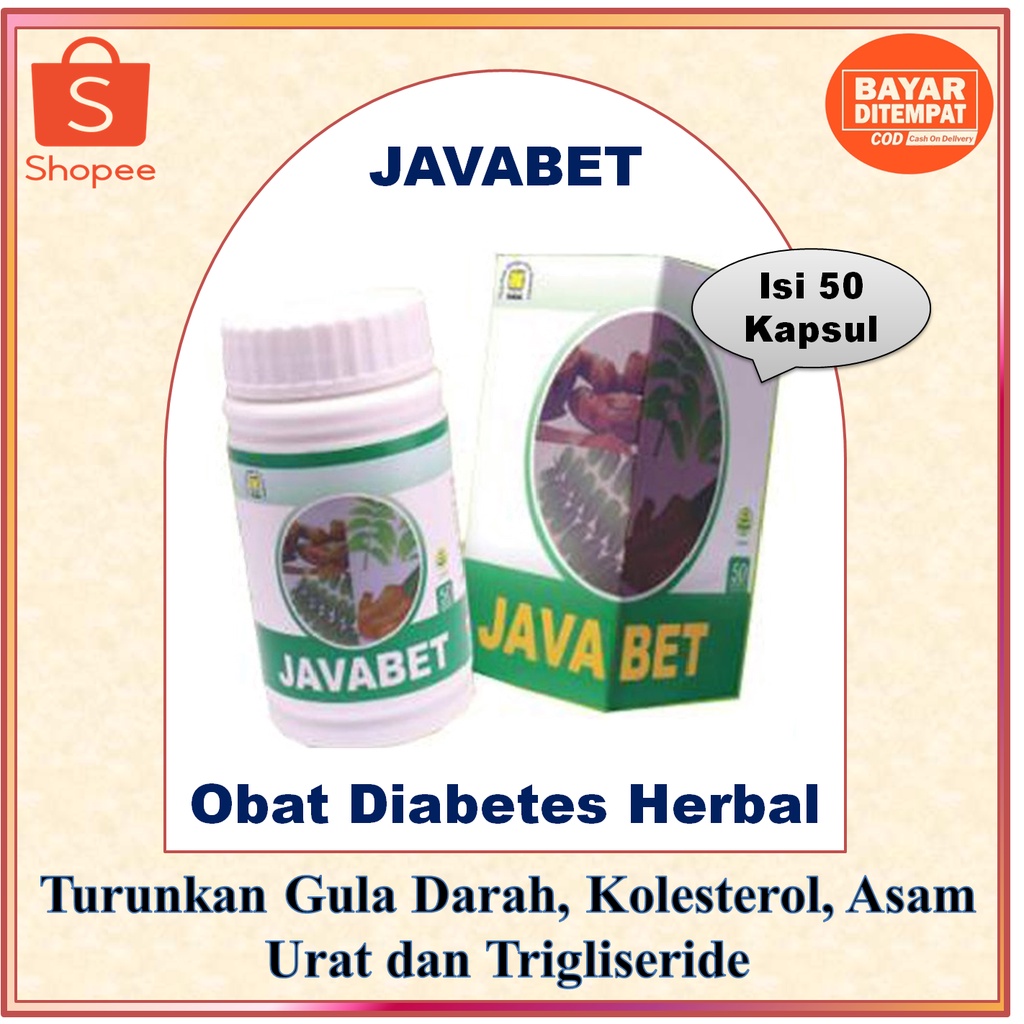 Jual Obat Diabetes Herbal Nasa Javabet Isi 50 Kapsul Penurun Gula Darah ...