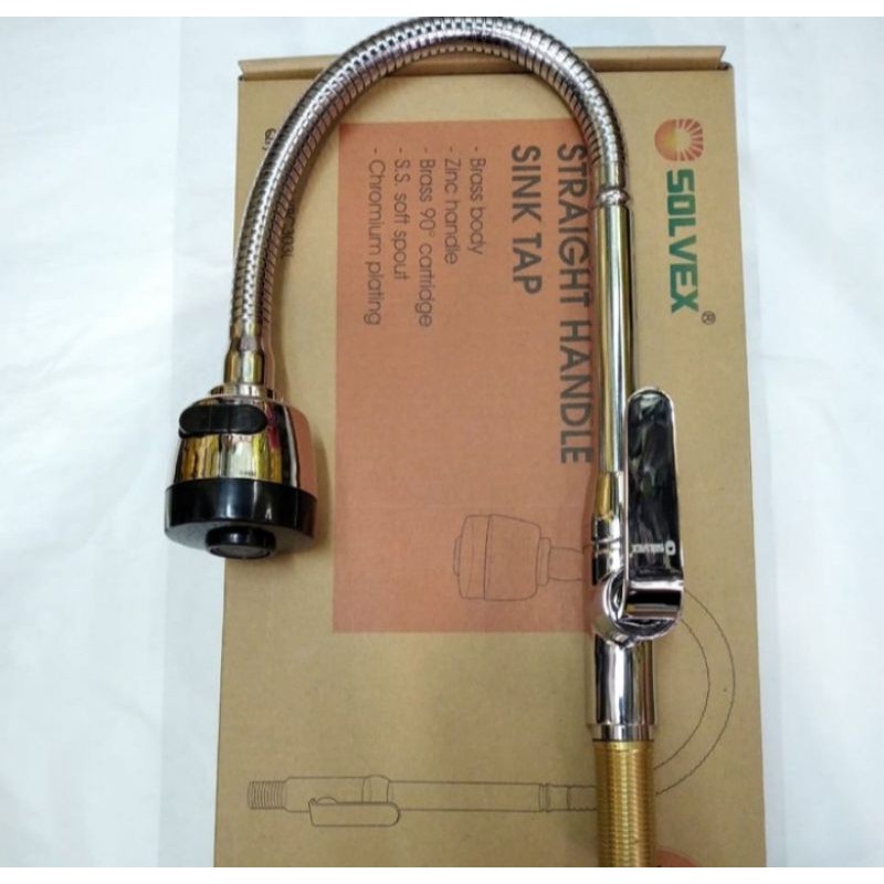 Jual Kran cuci piring flexible kuningan solvex kran sink dapur tanam ...