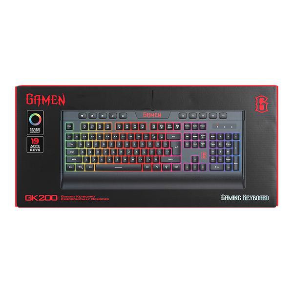Jual Keyboard Gaming GK200 Rainbow Backlight RGB Multimedia ORIGINAL ...