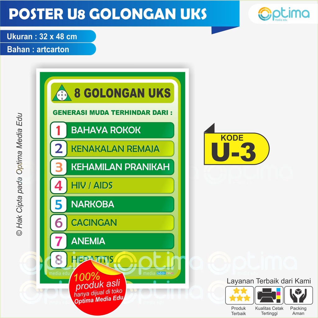 Jual POSTER UKS - TRIAS UKS - ARTI LOGO UKS - 8 GOLONGAN UKS - STRUKTUR UKS DLL | Shopee Indonesia