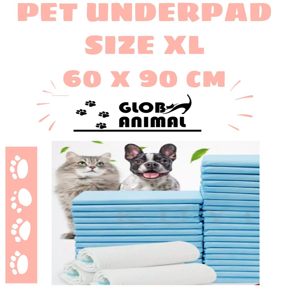 Jual ECER PET UNDERPAD SIZE XL 60X90 CM pet diaper perlak kandang alas ...