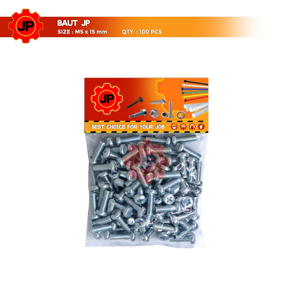 Jual BAUT JP M 5 x 15 MM - SEKRUP SKRUP BAUT JP 5x15 M5 x 15 ISI 100 ...