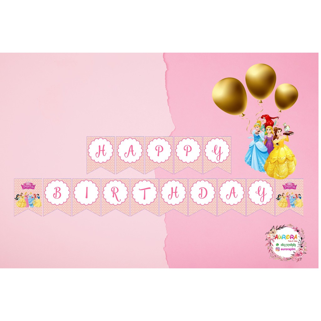Jual Bunting Flag PRINCESS / Banner Happy Birthday Princess | Shopee ...