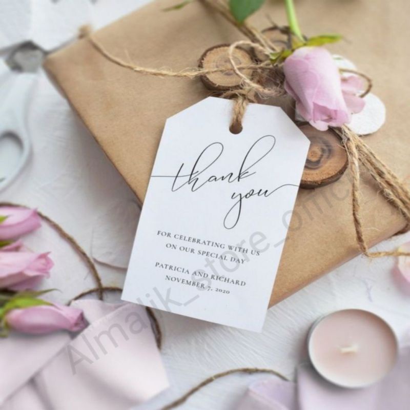 Jual Hang tag souvenir pernikahan custom label acara tasyakuran ulang ...