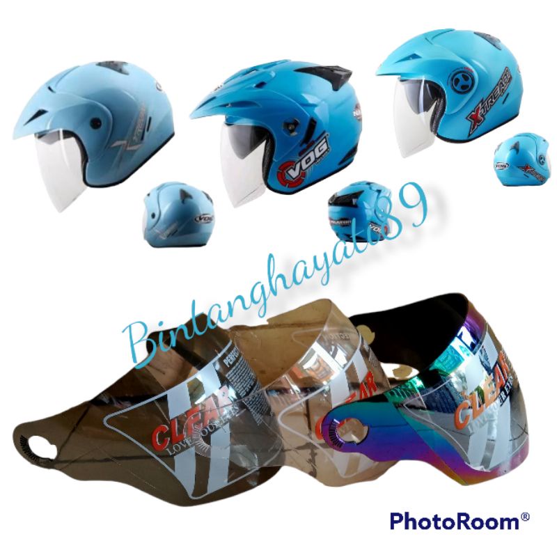 Jual kaca visor helm vog extreem pnp vog navigator warna putih hitam ...