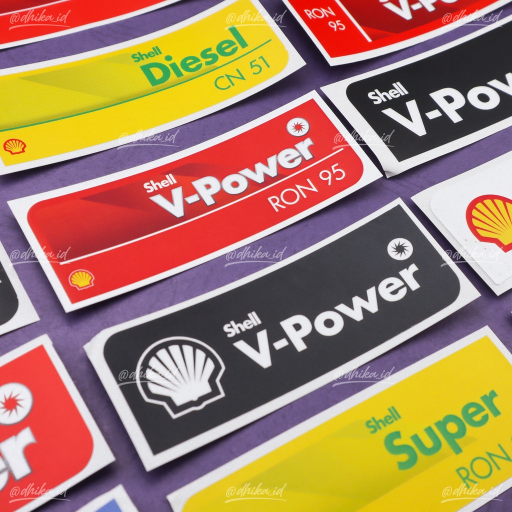 Jual Stiker Sticker Mobil Bensin Shell VPower V Power Octane | Shopee ...