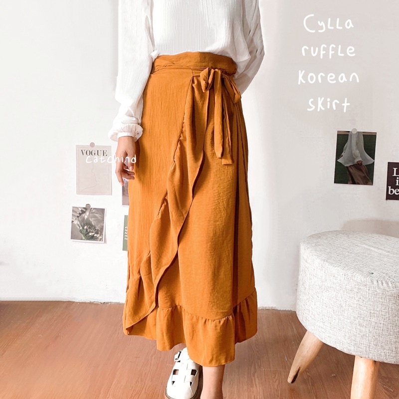 Jual CYLLA RUFFLE KOREAN SKIRT ROK RAMPEL KOREA CRINKLE | Shopee Indonesia