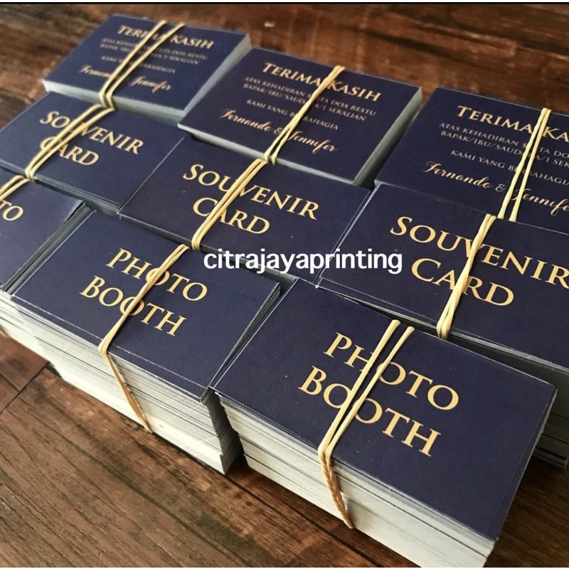 Jual Thank You Card / Kartu Ucapan / Souvenir Card / Valet Parking Card ...