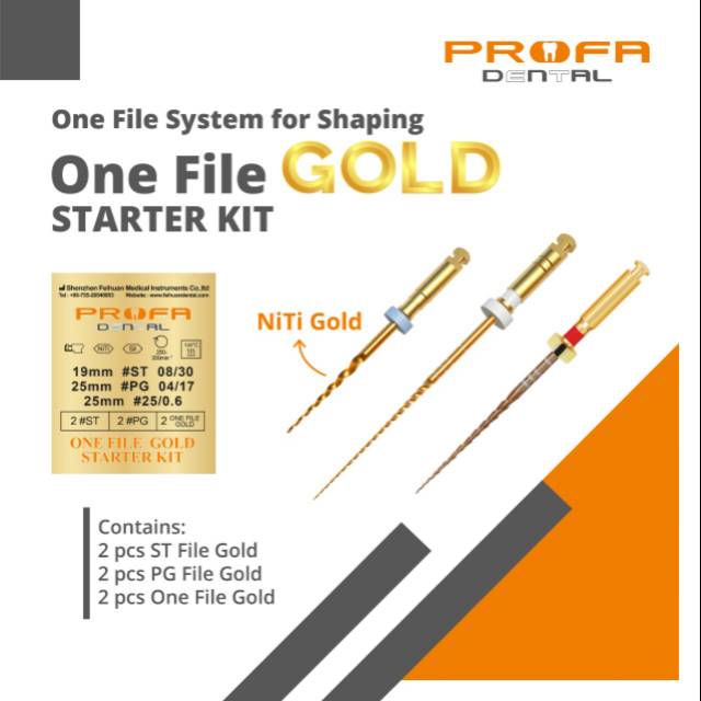 Jual Endofile ONE FILE GOLD STARTER KIT PROFA // Endo file ...