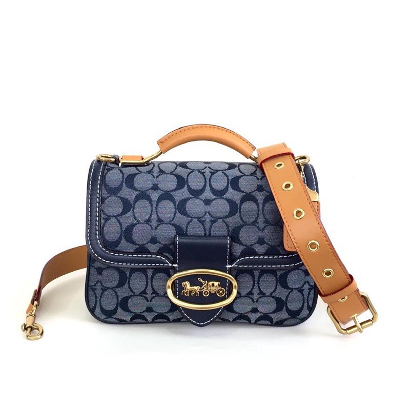 Jual HARGA MURAH 53% Tas Coach Wanita Riley Top Handle 22 In Signature ...