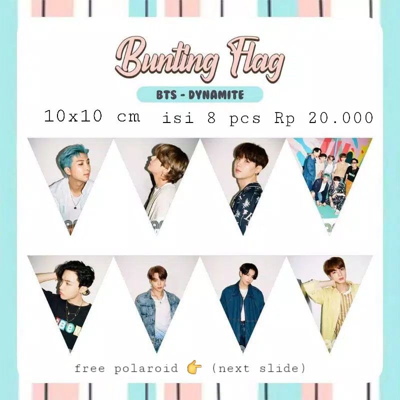 Jual BTS DYNAMITE FLAG FREE PITA FREE POLAROID READY | Shopee Indonesia