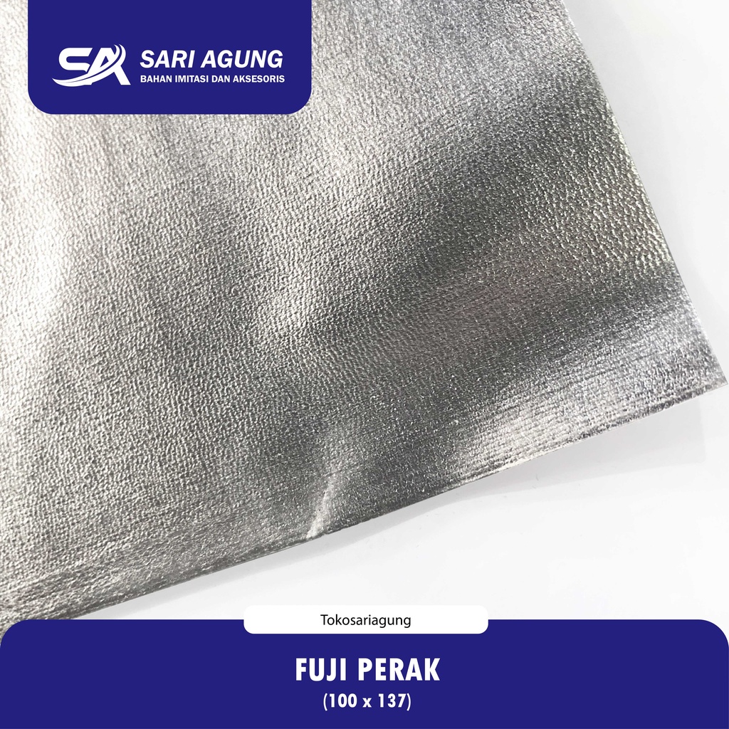 Jual FUJI EMAS PERAK (METER) BAHAN KULIT SINTETIS METALIK OSCAR GOLD ...