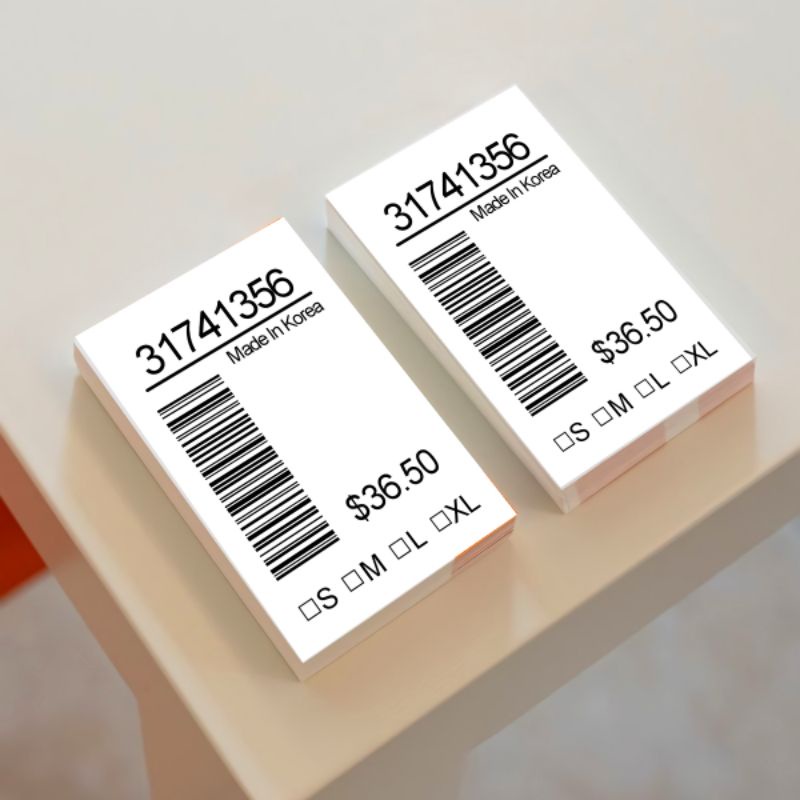 Jual hang tag label baju murah isi 100 pcs ukuran 4x6 bonus tali ...