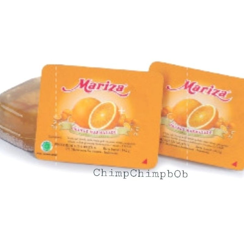 Jual Mariza Selai Jeruk/Mariza Orange Jam Portion isi 100 pcs/pack ...