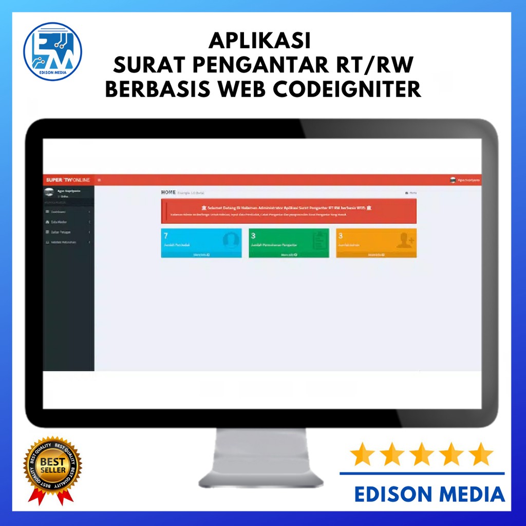 Jual Aplikasi Surat Pengantar RT/RW Berbasis Web Codeigniter | Shopee Indonesia