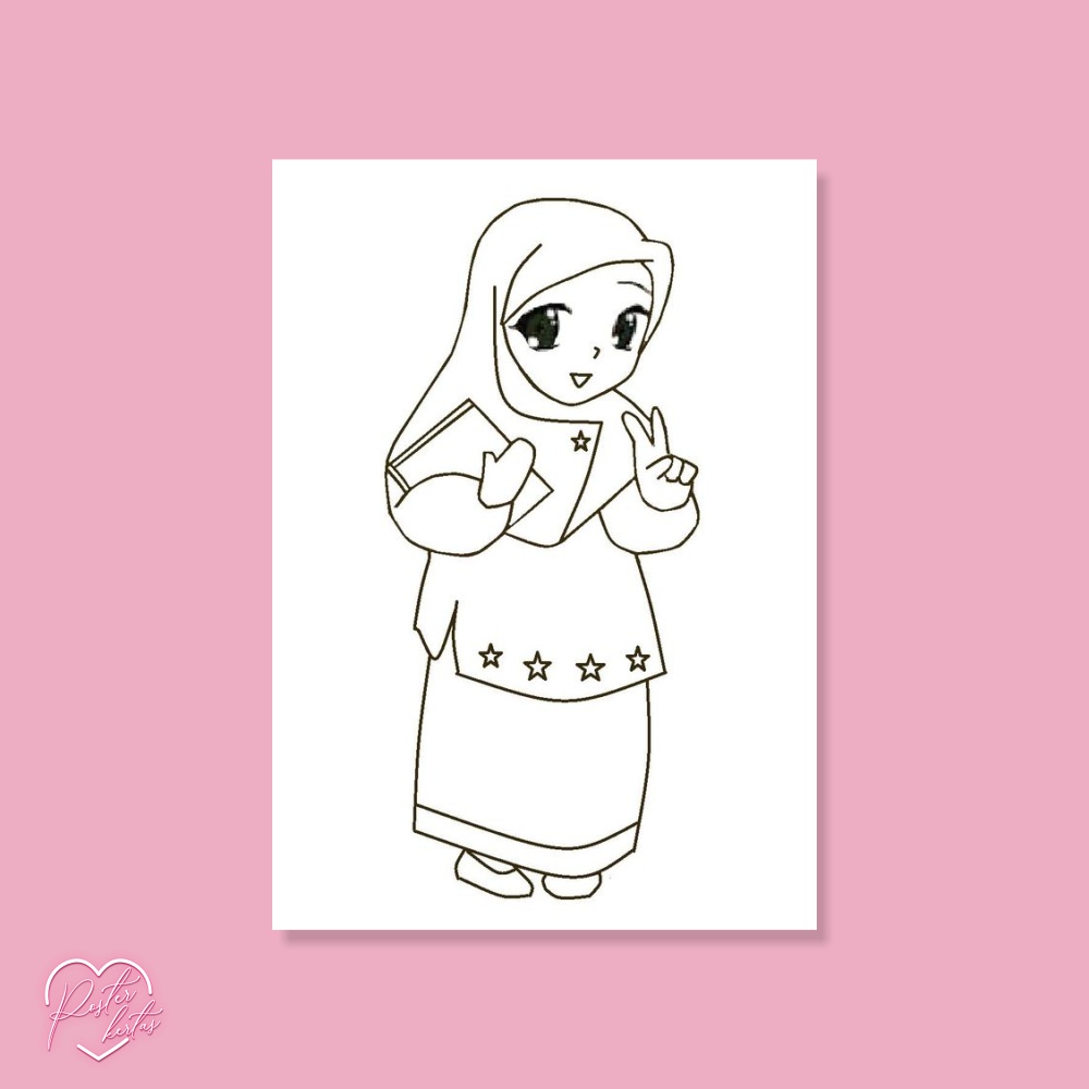 Jual LEMBAR SKETSA KERTAS GAMBAR BELAJAR MEWARNAI COLOURING ANAK TK ...