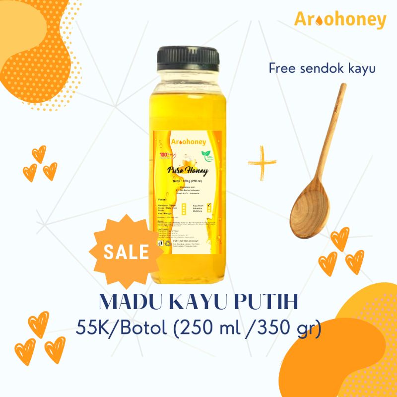 Jual MADU KAYU PUTIH - AROOHONEY - 100% MURNI KEMASAN BOTOL 250 ML ...