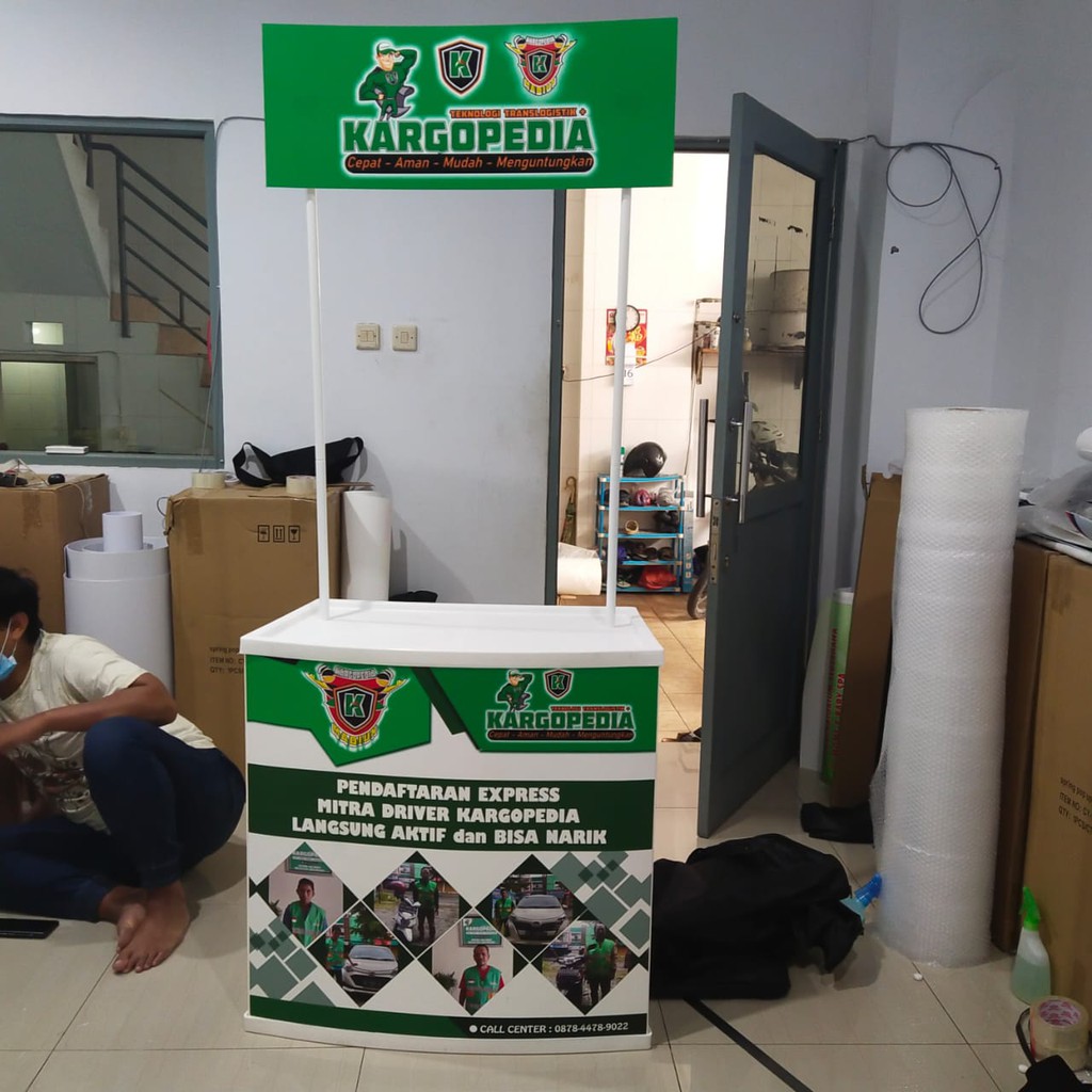 Jual hanya cetak stiker vinyl event desk pasang sendiri | Shopee Indonesia