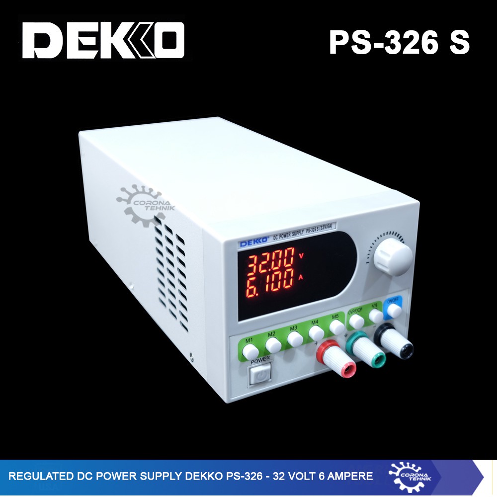 Jual Dekko PS-326 - Regulated DC Power Supply - 32 Volt 6 Ampere ...