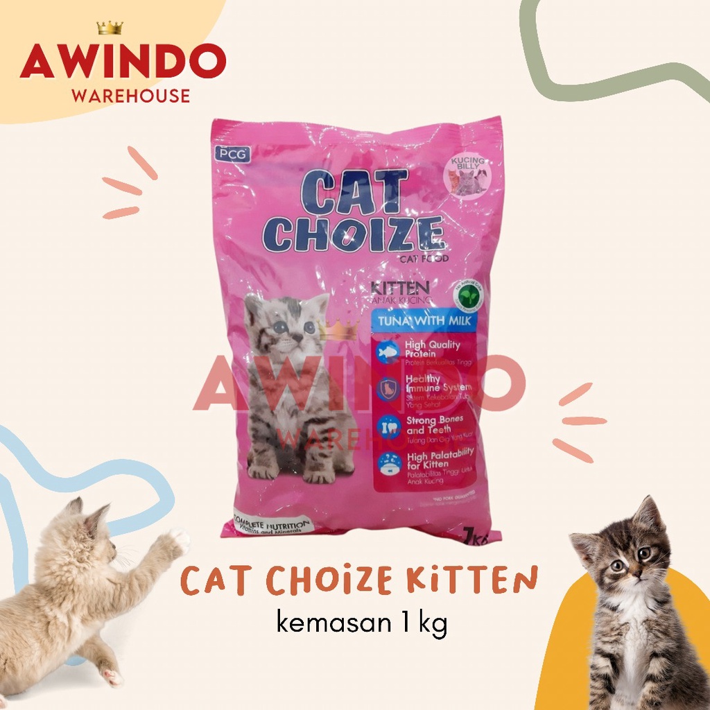 Jual CAT CHOIZE KITTEN 1KG - Makanan Anak Kucing Kitten Cat Choize 1 KG ...