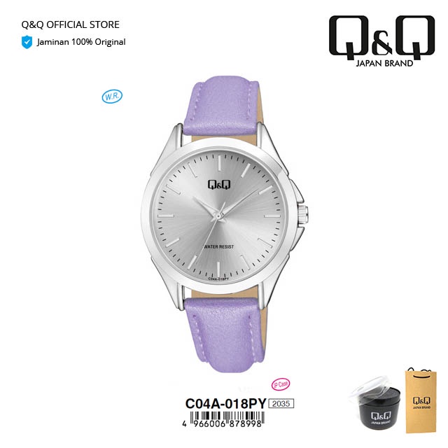 Jual Q&Q QnQ QQ Jam Tangan Arloji Wanita Fashion Analog Kulit - C04 C04A Water Resist 3 BAR ...