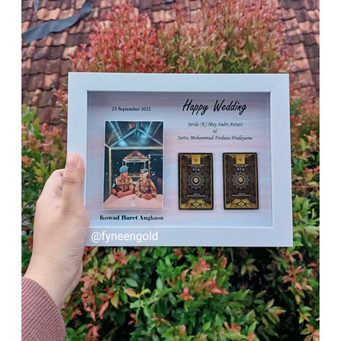 Jual Gold in Frame/Frame 3D Pop Up/Kado Unik/Kado Wedding/Bingkai 3D ...