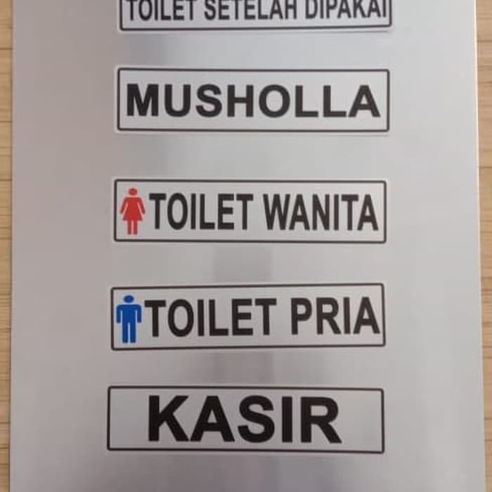 Jual AKRILIK K3 RAMBU SAFETY TOILET WANITA PRIA MUSHOLA KASIR 20x5cm ...