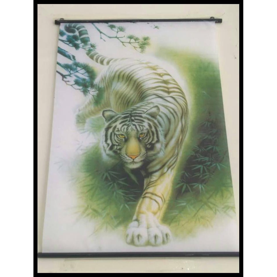 Jual Upate Lukisan Hiasan Dinding Print Gambar Harimau QR0353 | Shopee ...