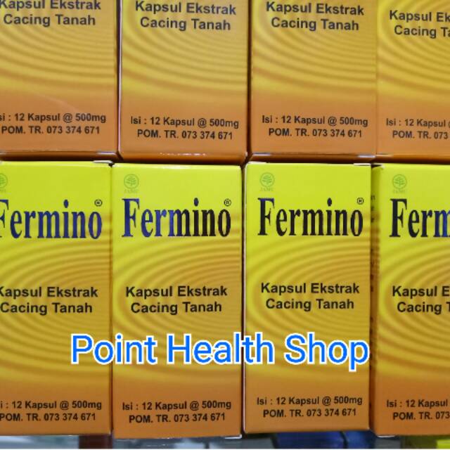 Jual Fermino Kapsul Ekstrak Cacing Tanah isi 12 Obat Tipes dan Panas ...