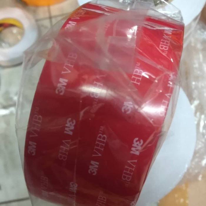 Jual Double tape 3m vhb merah 2in x 4,5 meter | Shopee Indonesia