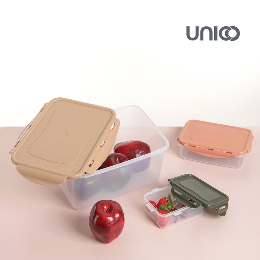 Jual UNICO Ruta Lunch Box Set of 3| Kotak Makan Plastik 3 Size - Pastel ...