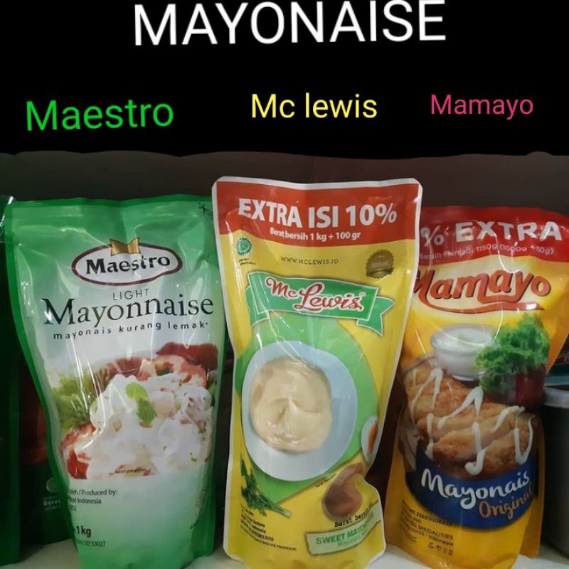 Jual Mayonaise Maestro ORIGINAL ori 1Kg/mayones/mayonnaise MAMAYO 1kg ...