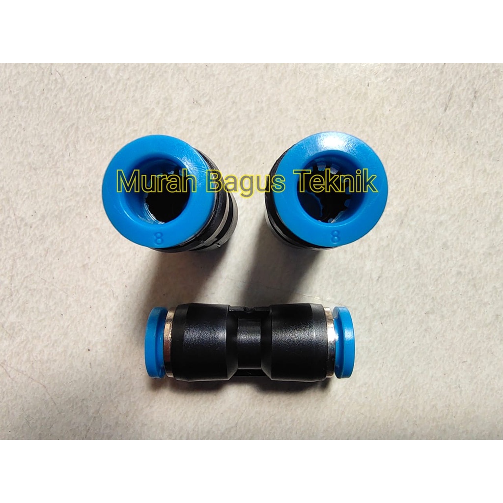 Jual Fitting Angin PU 8mm Fitting Pneumatic 8mm Air Socket Angin 8mm ...