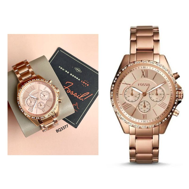 Jual BQ3377 Modern Courier Chronograph Rose Gold-Tone Stainless Steel ...