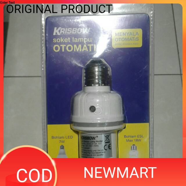 Jual Fiting lampu otomatis sensor cahaya E27 krisbow ORIGINAL | Shopee ...